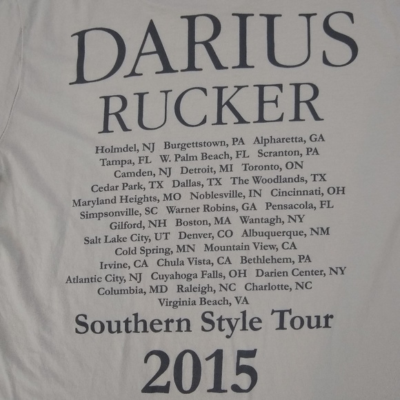 Darius Rucker | Shirts | Darius Rucker Southern Styles Tour Tshirt ...